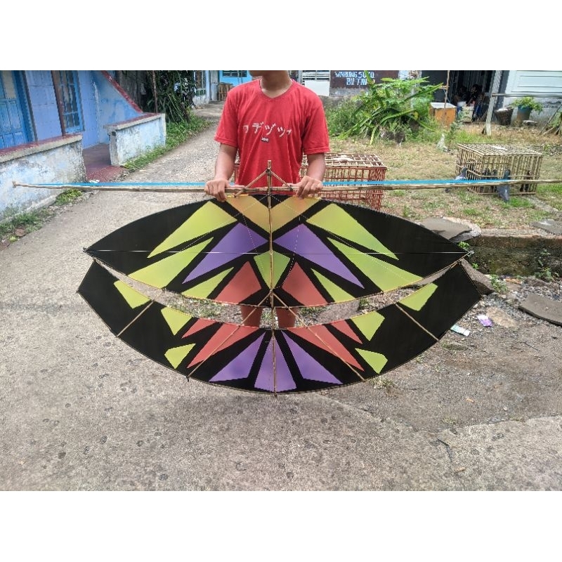 Jual gapangan pegon ceper/layang layang gapangan 1meter merakit sendiri ...