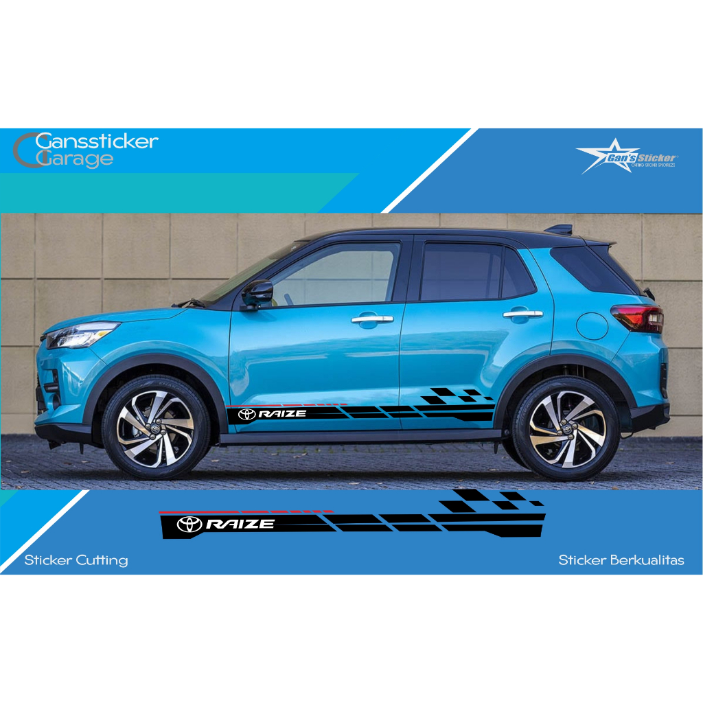 Jual sticker toyota raize aksesories mobil raize polet bodi toyota ...
