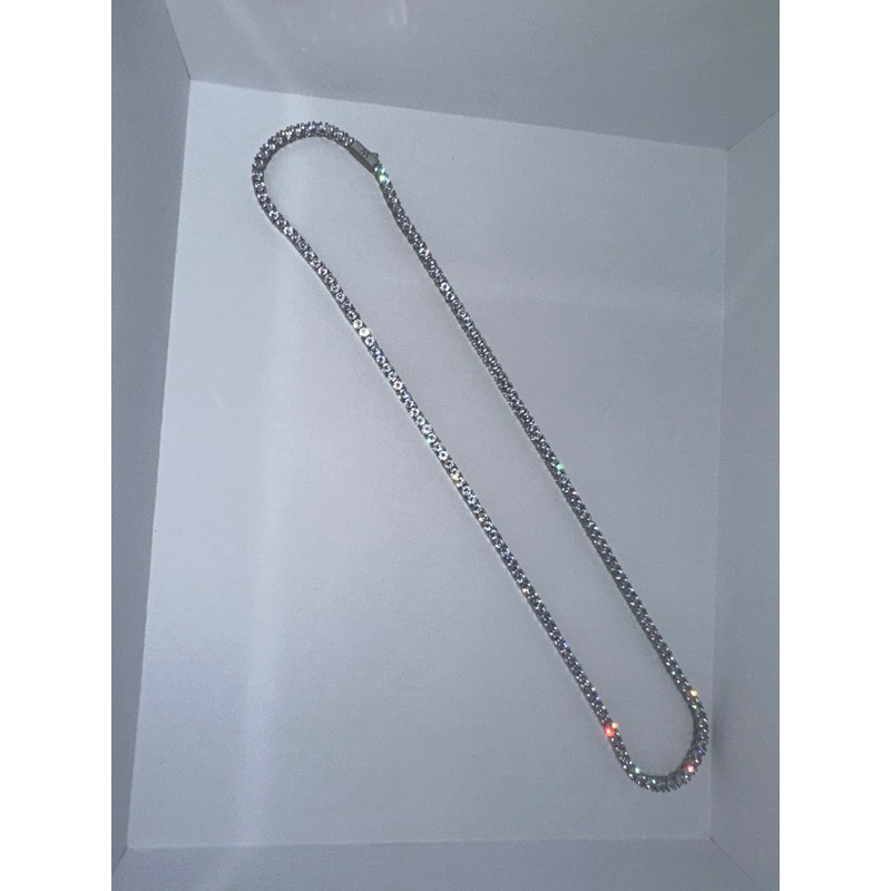 Jual Tennis Chain 3mm -White Gold 20cm | Shopee Indonesia