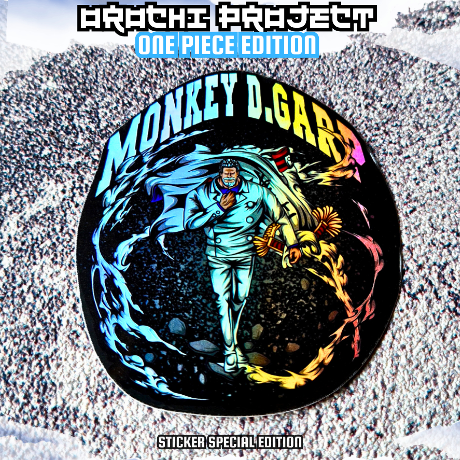 Jual Sticker Stiker Anime Monkey D. Garp One Piece Hologram Glossy Anti ...