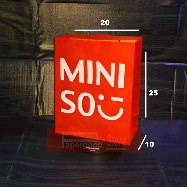 Jual Paper bag Miniso Red Small | Shopee Indonesia