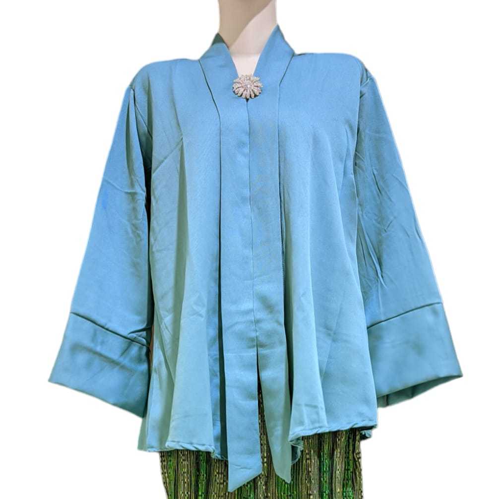 Jual ATASAN SAJA kebaya encim kartini polos lengan panjang jumbo betawi ...