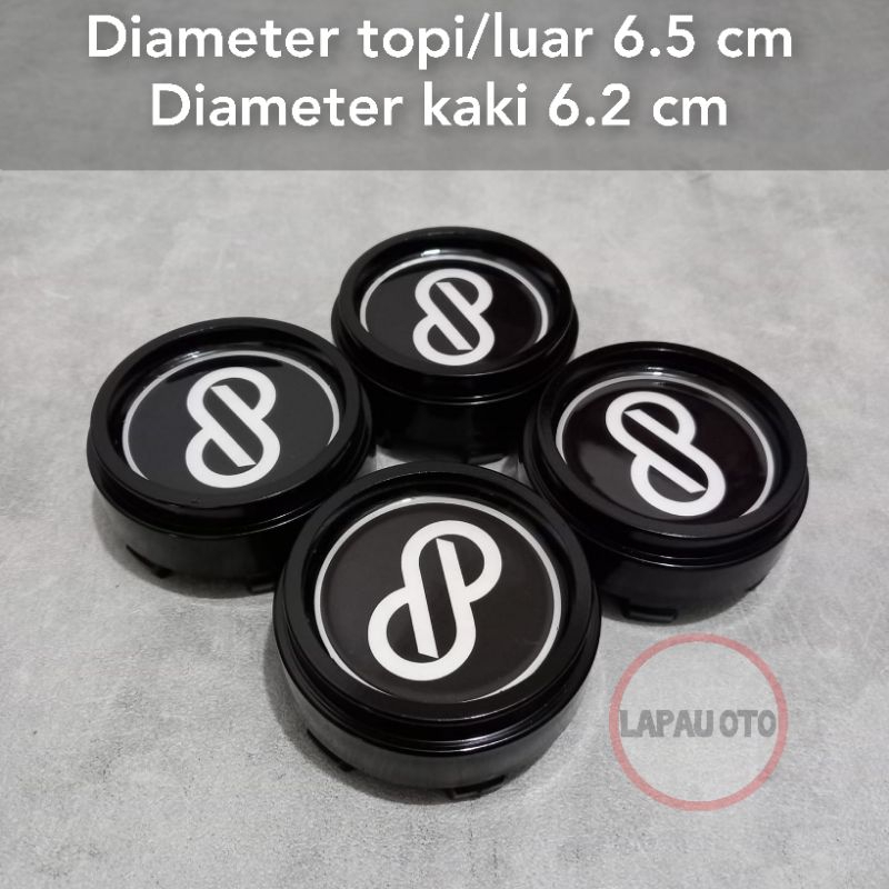 Jual dop velg racing enkei silinder diameter 6.5 cm harga 4 pcs ...