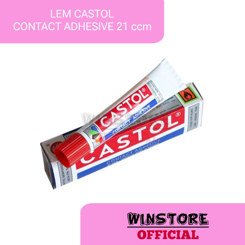 Jual LEM CASTOL CONTACT ADHESIVE 21 ccm. contents made in holland 100% ...