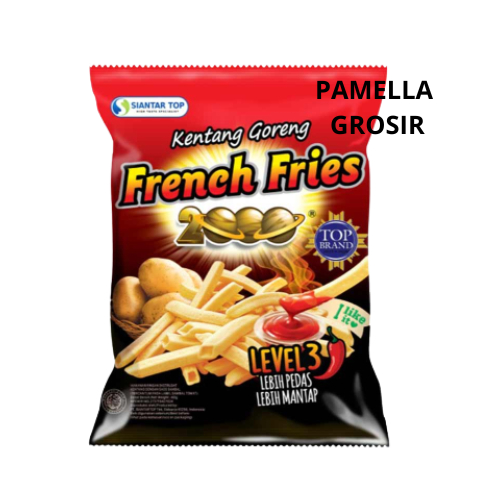 Jual SNACK KENTANG GORENG FRENCH FRIES 2000 LEVEL 3 60 gram | Shopee ...