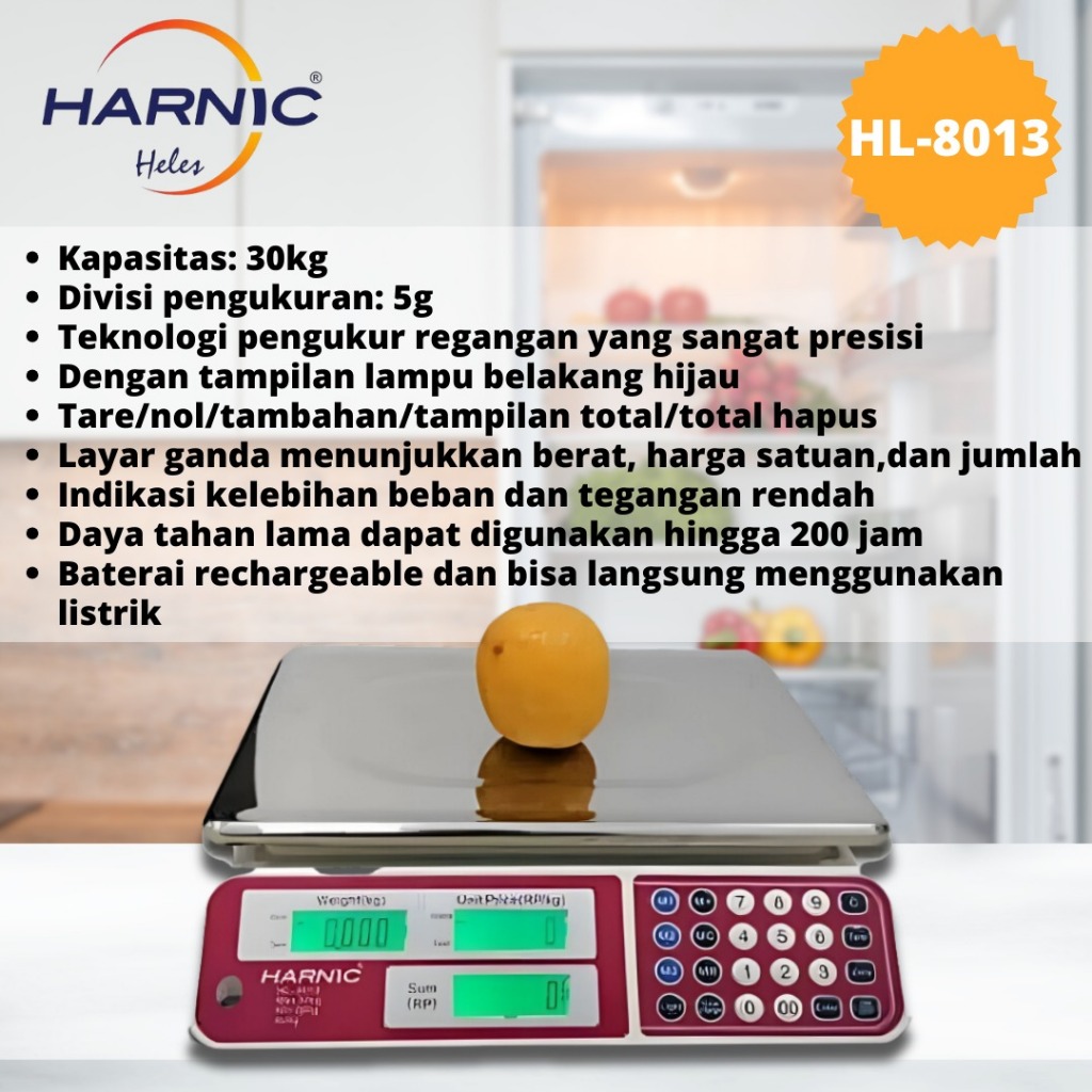 Jual TIMBANGAN LAUNDRY DIGITAL-TIMBANGAN BUAH HELES HARNIC HL 8013 ...