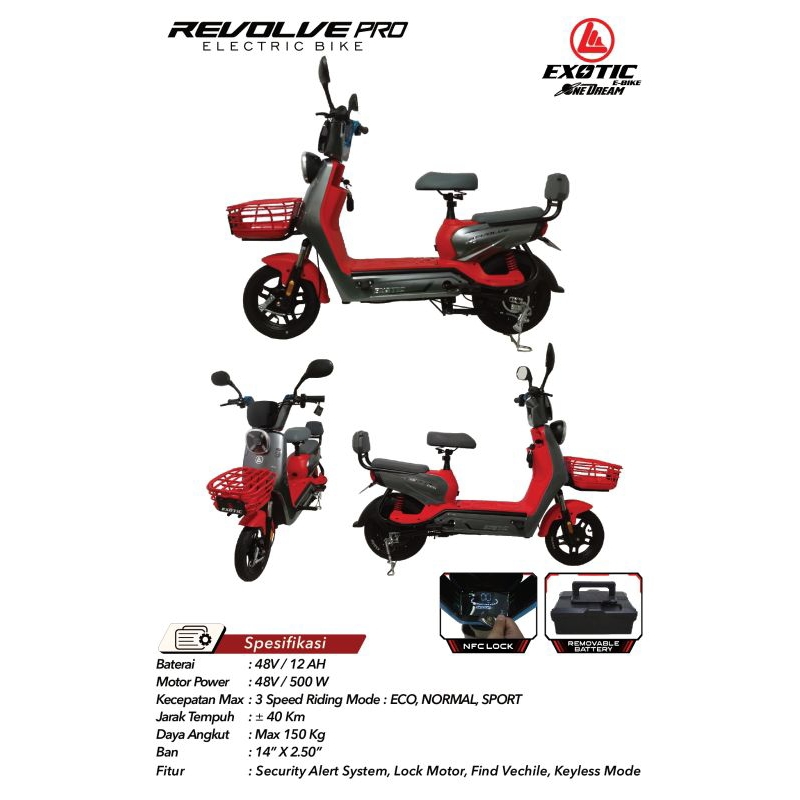 Jual Sepeda Listrik REVOLVE PRO Exotic Electric bike | Shopee Indonesia