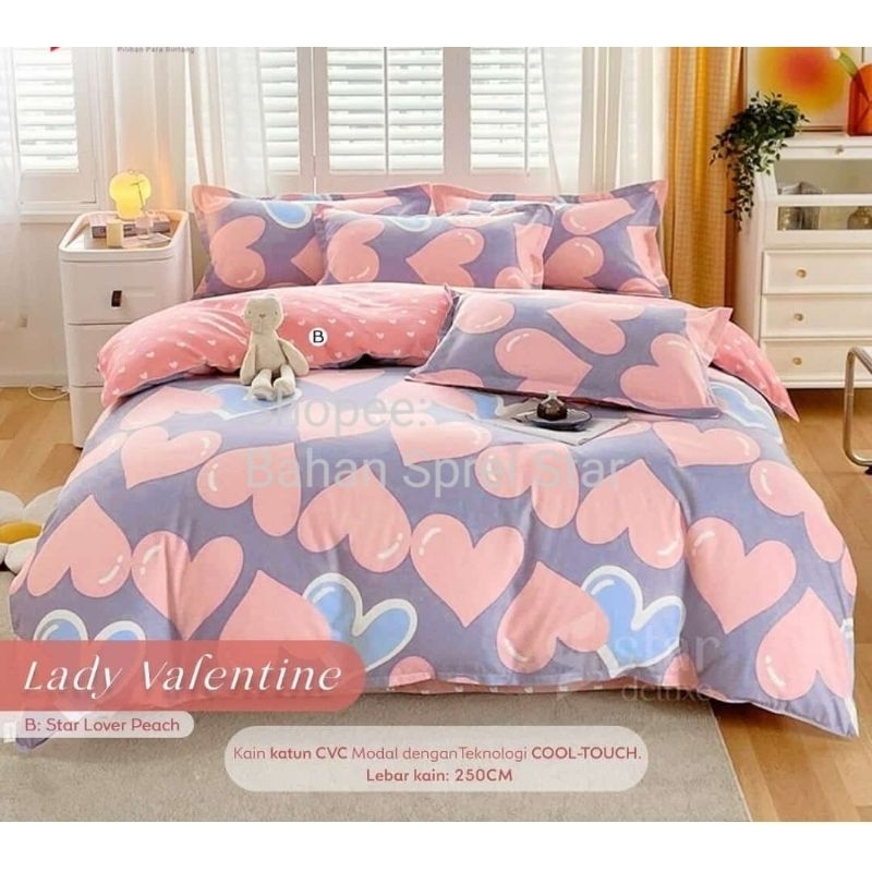 Jual Bahan Kain Sprei Star - Lady Valentine | Shopee Indonesia