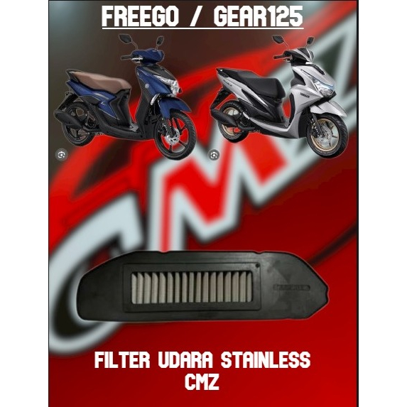 Jual FILTER UDARA STAINLESS FREEGO / MIO GEAR 125 B5D AIR FILTER CMZ ...