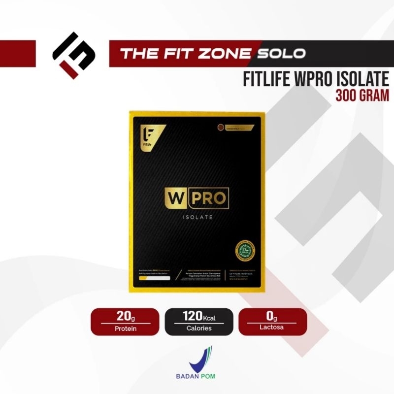 Jual Fitlife Wpro Iso 300 Gram Whey Protein Isolate BPOM Halal Wheypro ...