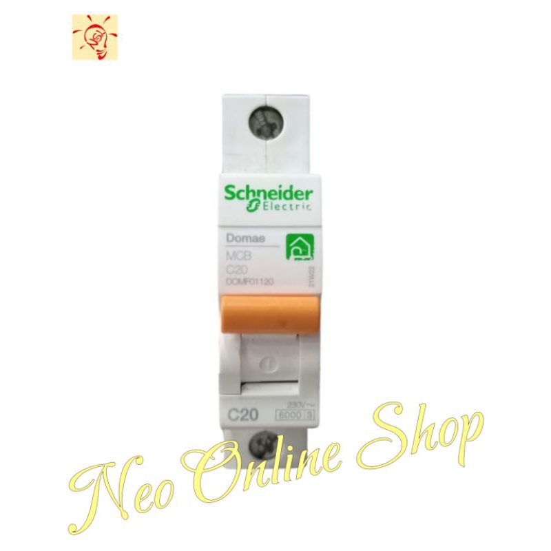 Jual MCB Schneider New Domae 20A 1P 6Ka Original (20 Ampere 1 Phase) | Shopee Indonesia