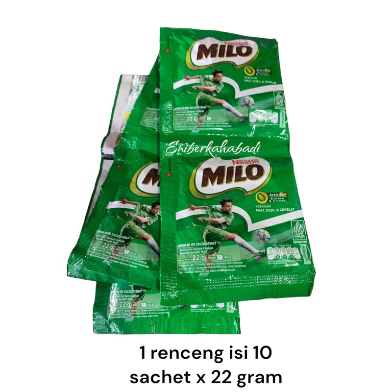 Jual Milo Active Go 1 renceng isi 10 Sachet + 1 sachet x 22 gram ...