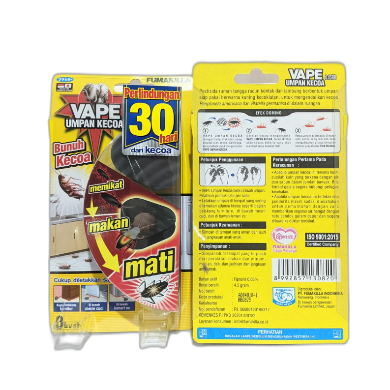Jual Fumakilla Vape Umpan Kecoa | Perangkap Kecoa Tinggal Pasang | Vape ...