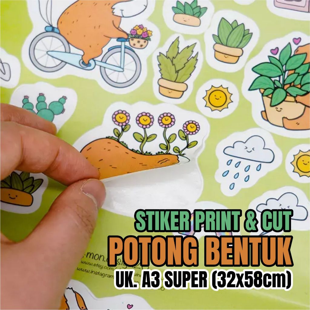 Jual STIKER LABEL POTONG BENTUK - PRINT AND CUT - UKURAN A3 SUPER ...