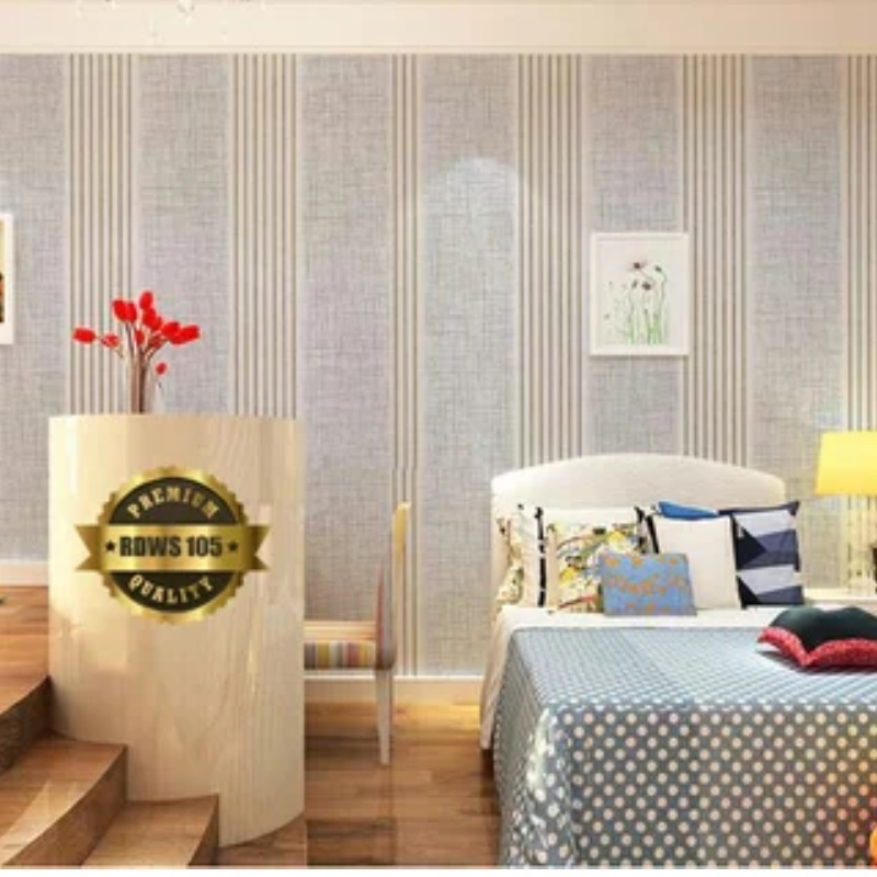 Jual WALLPAPER STIKER DINDING MOTIF SALUR GOLD DASAR ABU | Shopee Indonesia