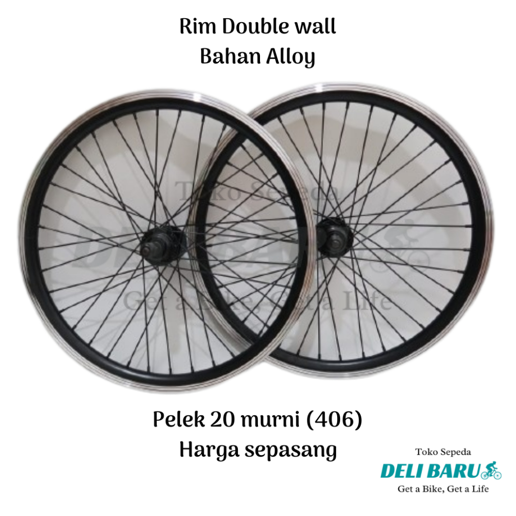 Jual Delibaru Pelek jadi ukuran 20 murni Velg Alloy double wall hub 2 ...