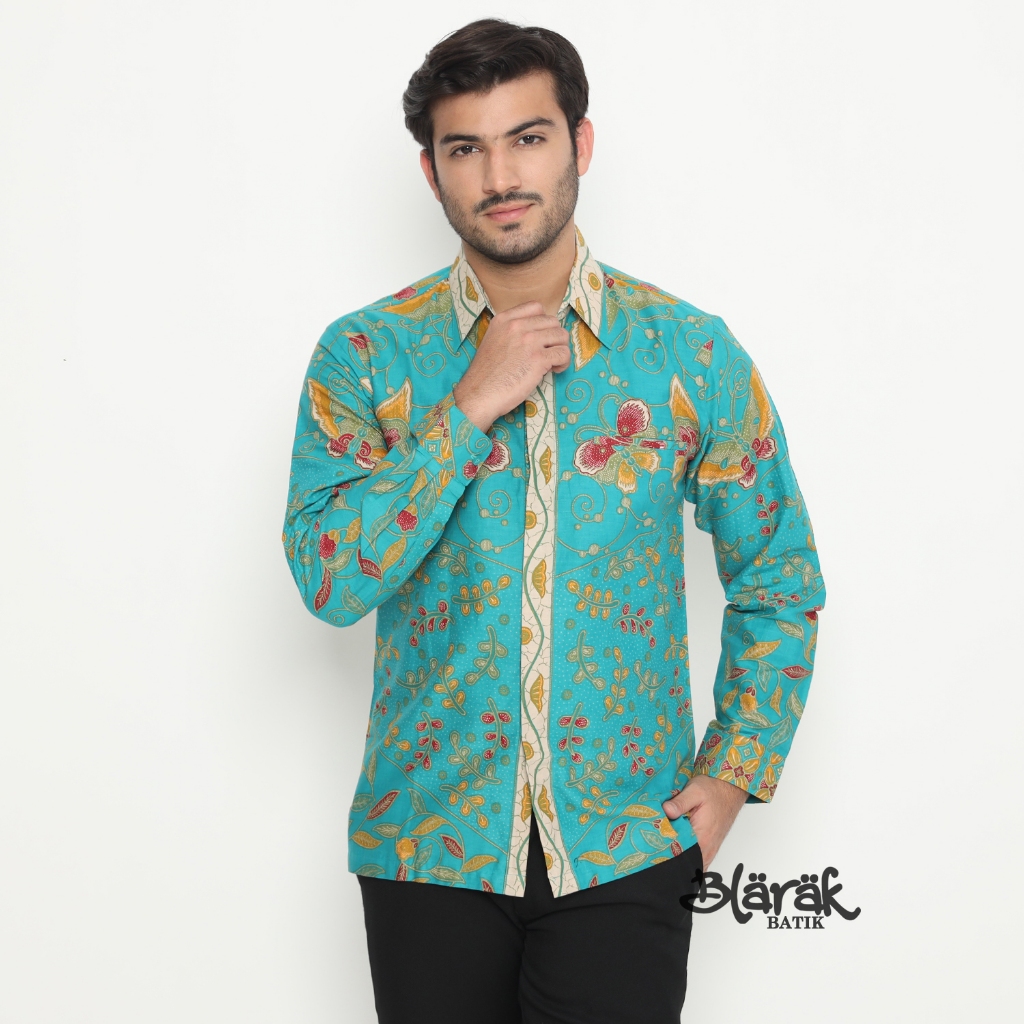Jual Baju Batik Kemeja Lapis Trikot Pria Tosca Lengan Panjang Regular ...
