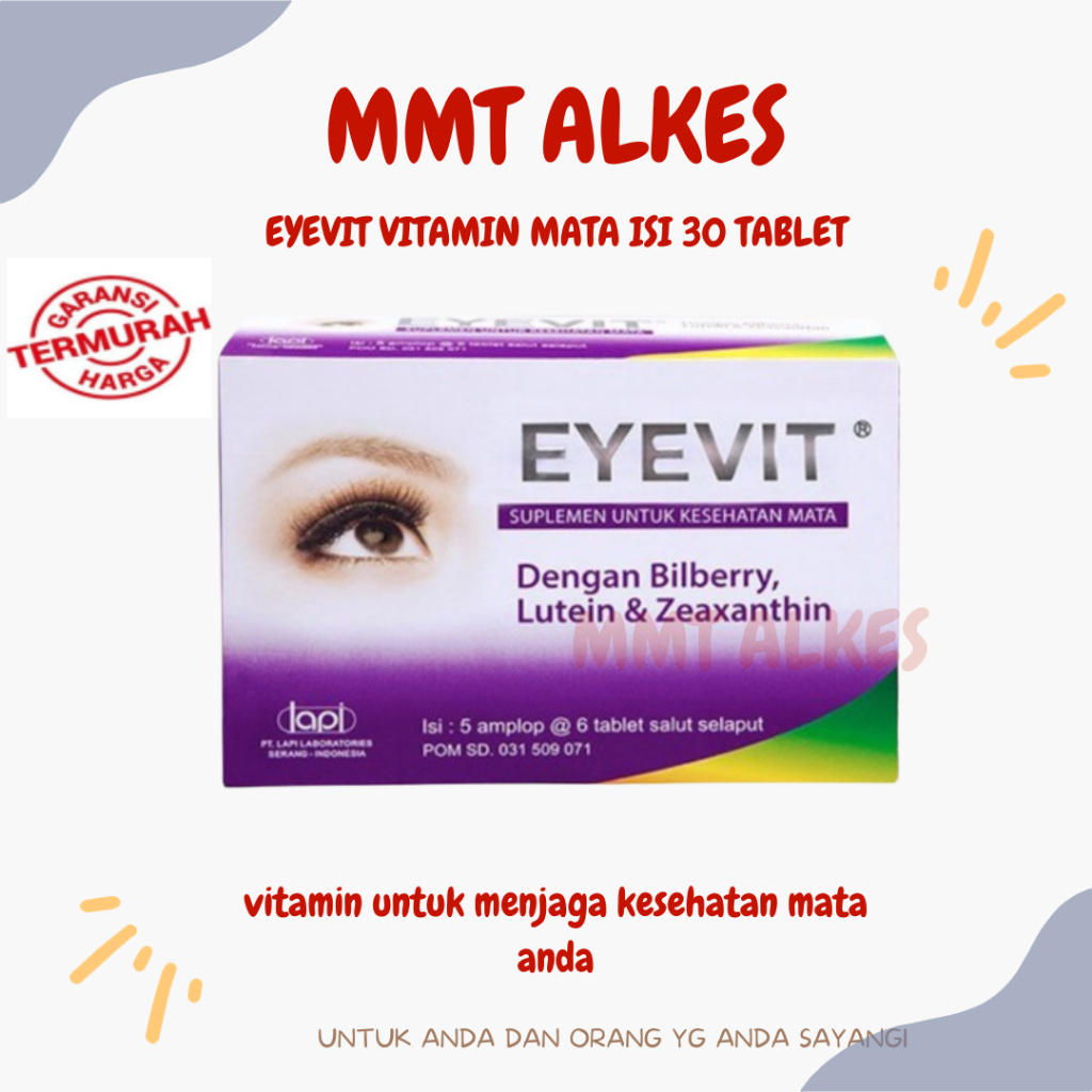 Jual EYEVIT 30 tablet (1 box) - vitamin mata minus terbaik terlaris ...