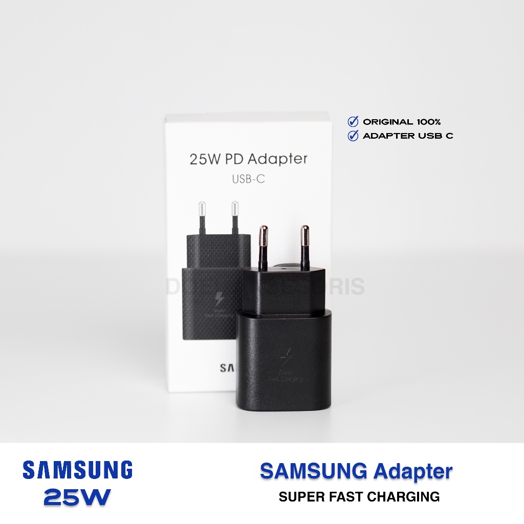Jual [ GARANSI 1 TAHUN ] ADAPTER CHARGER SAMSUNG USB C 25W SUPER FAST ...