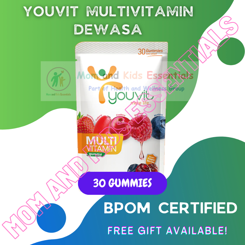 Jual YOUVIT MULTIVITAMIN DEWASA 30 GUMMY TABLET VITAMIN BERRY ADULT YOU VIT | Shopee Indonesia