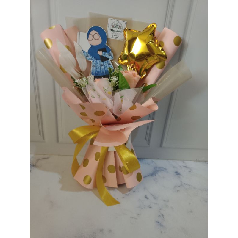 Jual buket hari guru / buket bunga / buket Makassar / kado buket ...