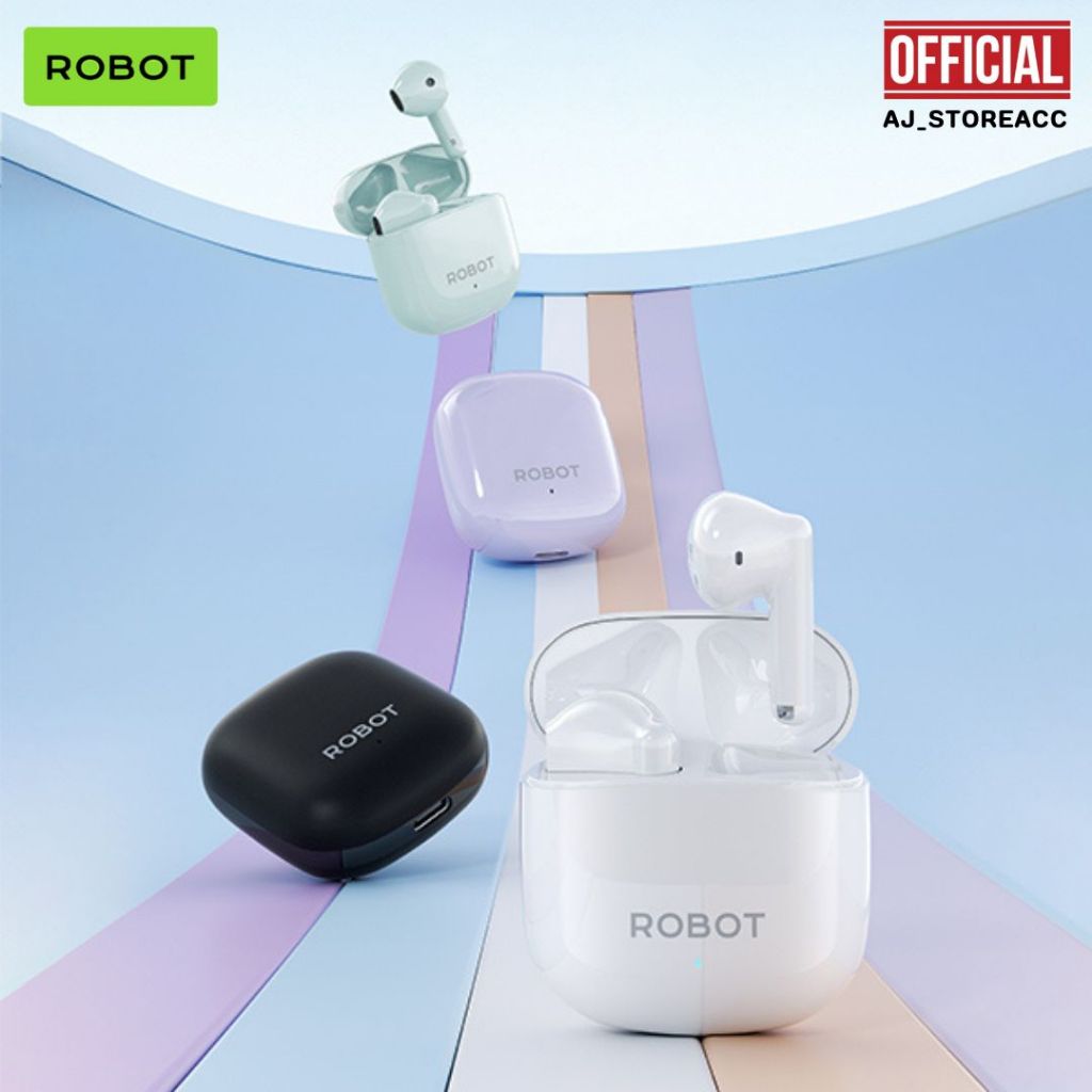 Jual ROBOT TWS T60 HALF EAR WIRELESS 13MM DRIVER BLUETOOTH 5.3 | Shopee ...