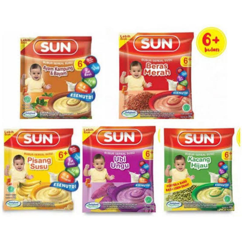Jual SUN SACHET // SUN RENTENG // BUBUR SUN MPASI [HARGA 1 RENTENG ISI ...