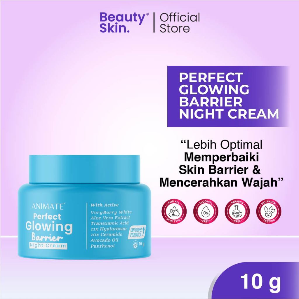 Jual Animate Perfect Glowing Barrier Night Cream 10 gr | Shopee Indonesia