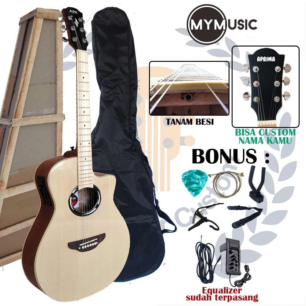 Jual Gitar Akustik Elektrik 7545R APX STANDAR Free Packing Kayu | Shopee Indonesia