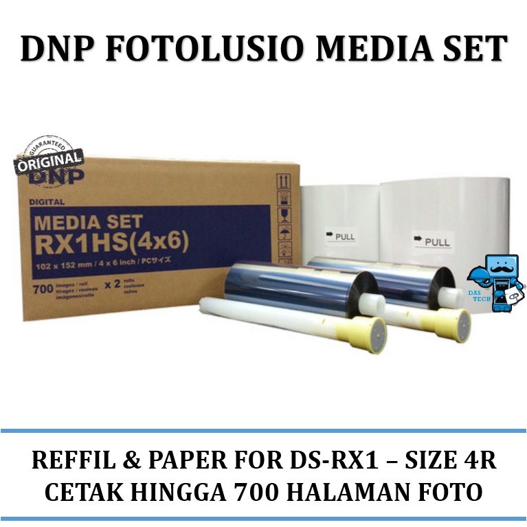 Jual DNP Fotolusio Media Set Refill and Paper for DS-RX1 Photobooth Printer (1 Roll) | Shopee ...