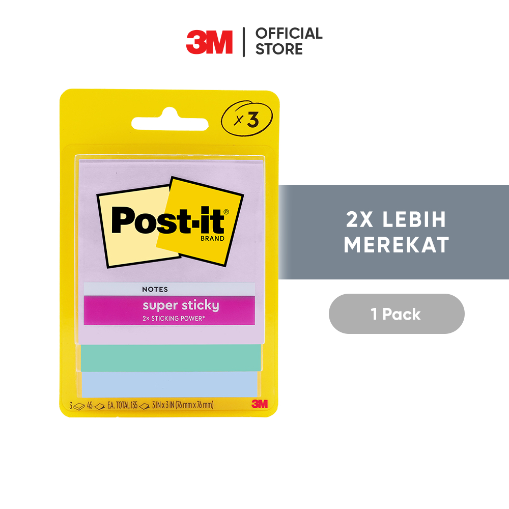 Jual 3M™ Post-it® Super Sticky Notes, Memo Tempel, 3321-3SSJP, 2x Lebih ...