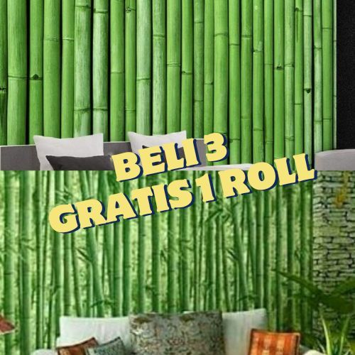 Jual Wallpaper Bambu 3d stiker bambu dinding beli 3 gratis 1 | Shopee ...