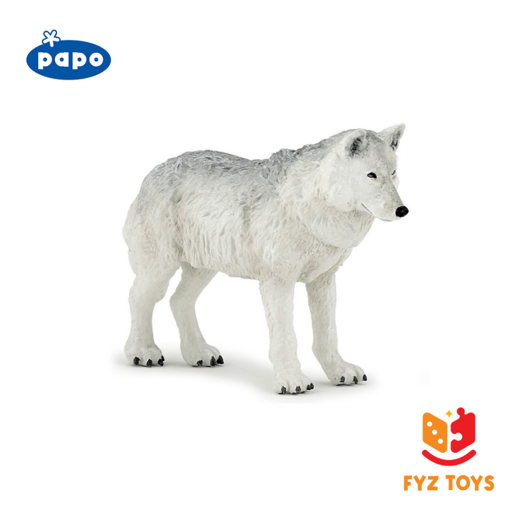 Jual PAPO - Arctic Wolf - Animal Figurines | Shopee Indonesia