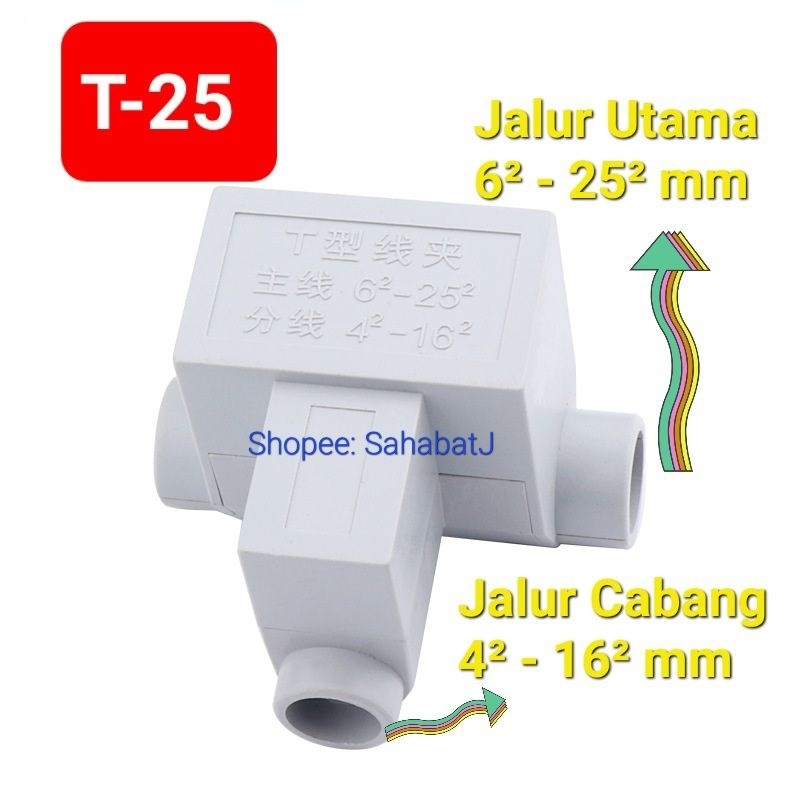 Jual Konektor Kabel T-25 Peyambung Kabel T Besar Wire Connector ...