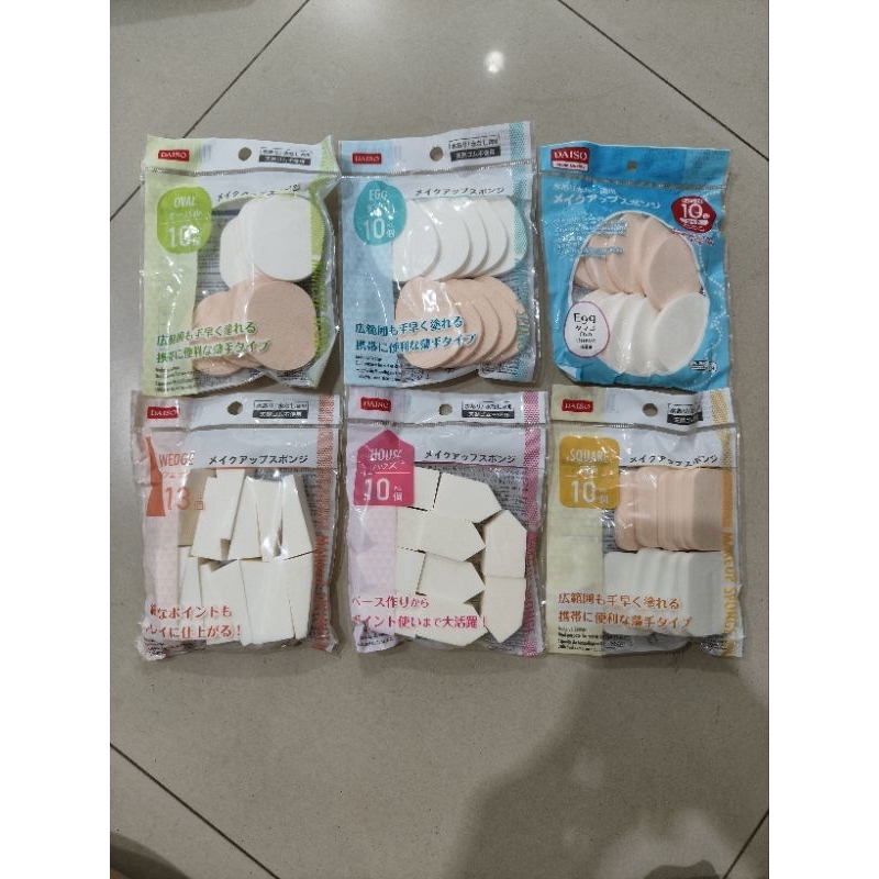 Jual DAISO JAPAN, Makeup sponge, set isi 10 pcs | Shopee Indonesia