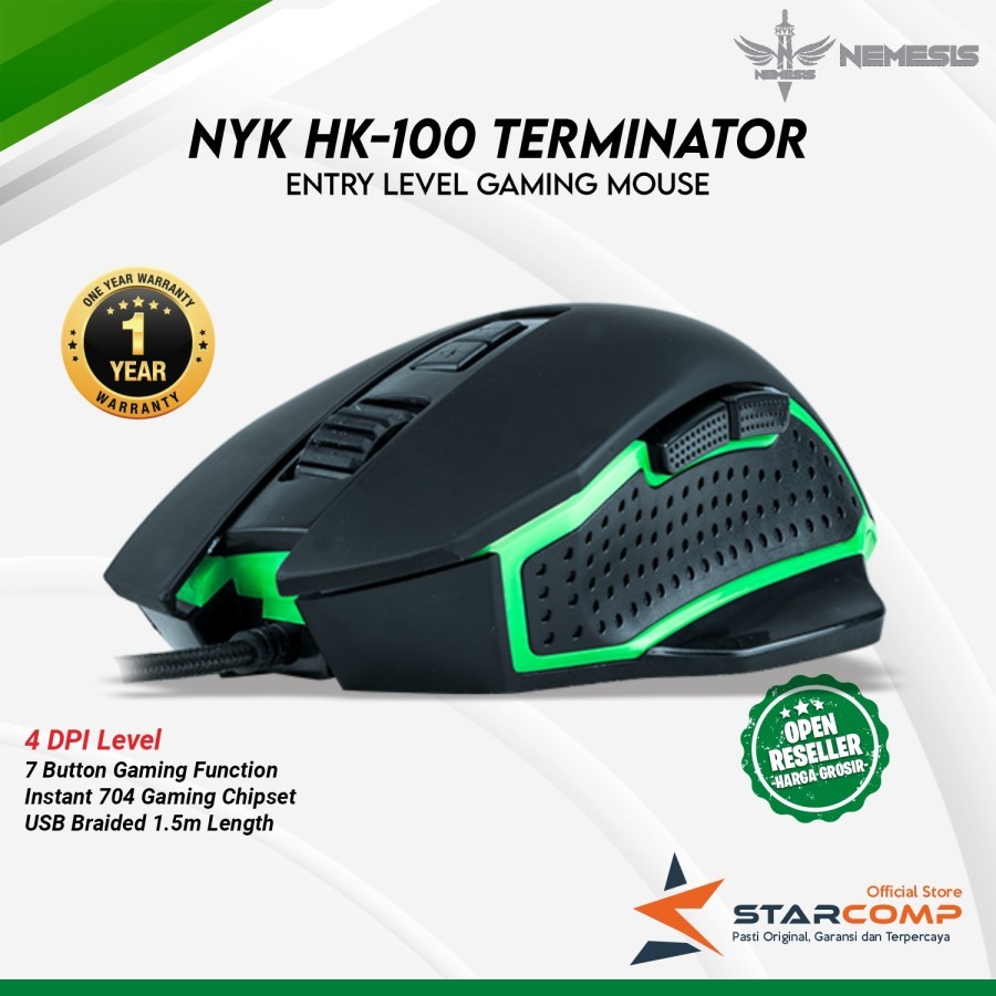 Jual Mouse Gaming NYK Nemesis HK100 Terminator RGB HK-100 / HK 100 ...
