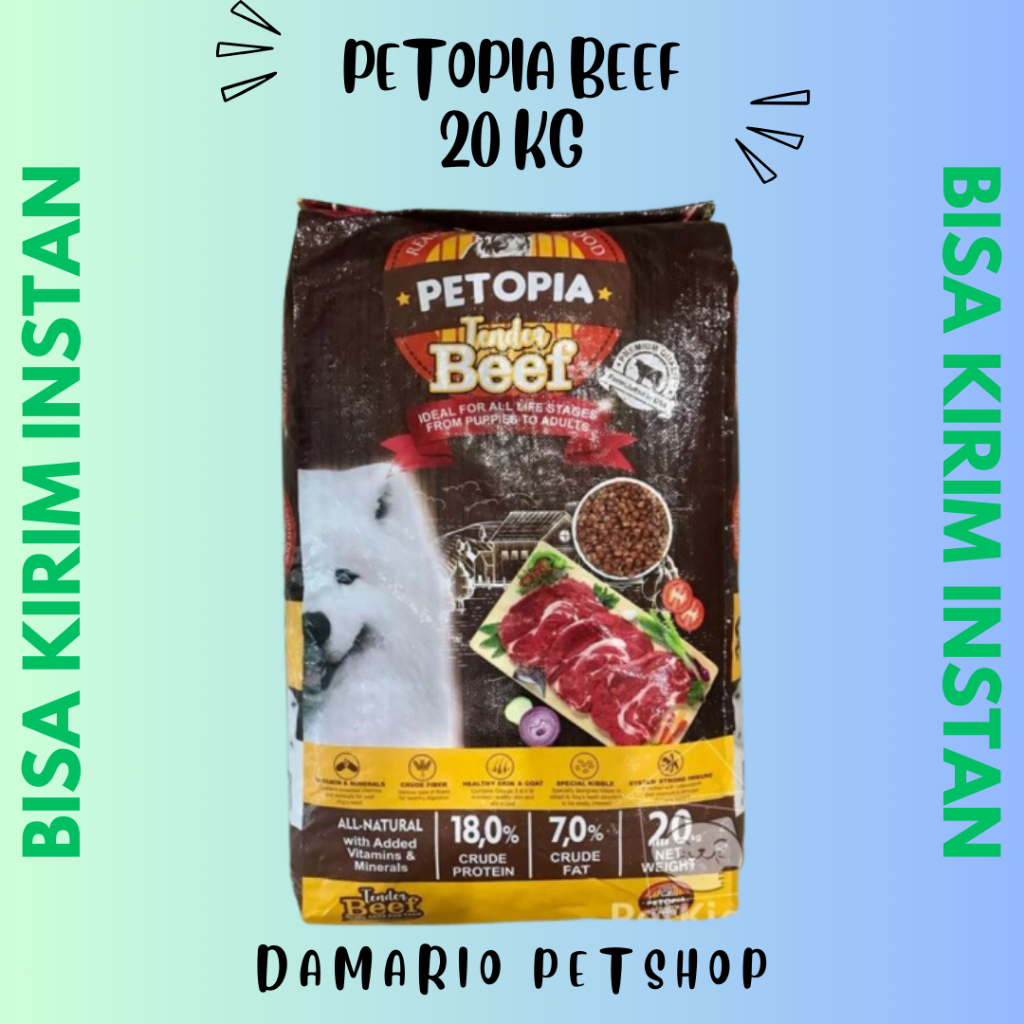 Jual Petopia Beef Makanan Anjing 20 kg | Shopee Indonesia