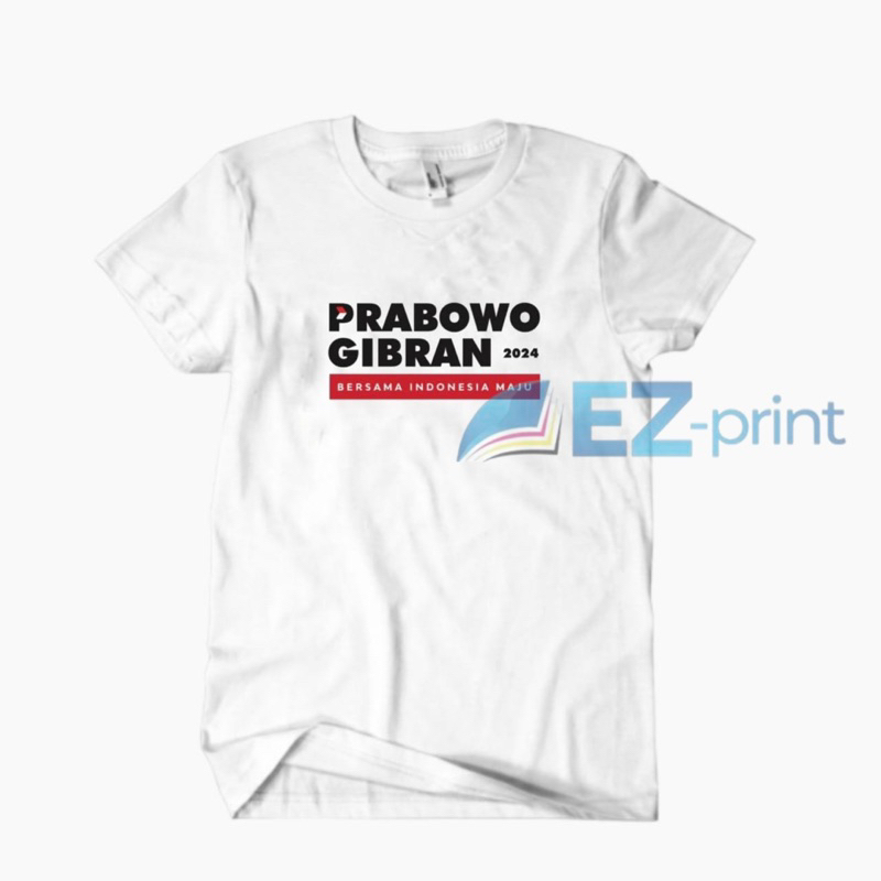 Jual TSHIRT BAJU SERAGAM PRABOWO GIBRAN 2024 LOGO BERSAMA INDONESIA ...