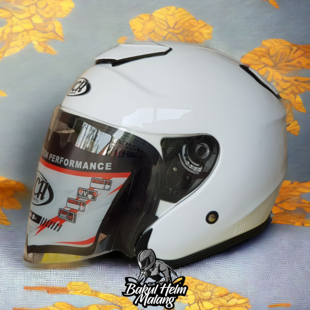 Jual HELM MVP KYOTO HALFFACE PREMIUM SINGGEL VISOR POLOS STANDARD SNI ...