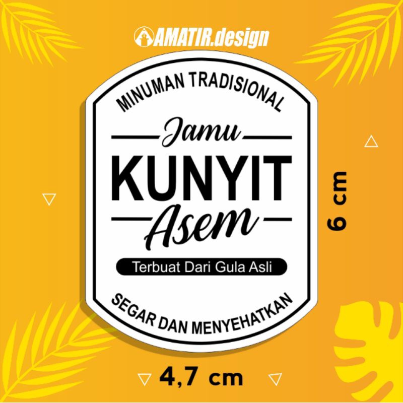 Jual STIKER JAMU KUNYIT ASEM, BERAS KENCUR, SINOM (Bahan Bontax ...