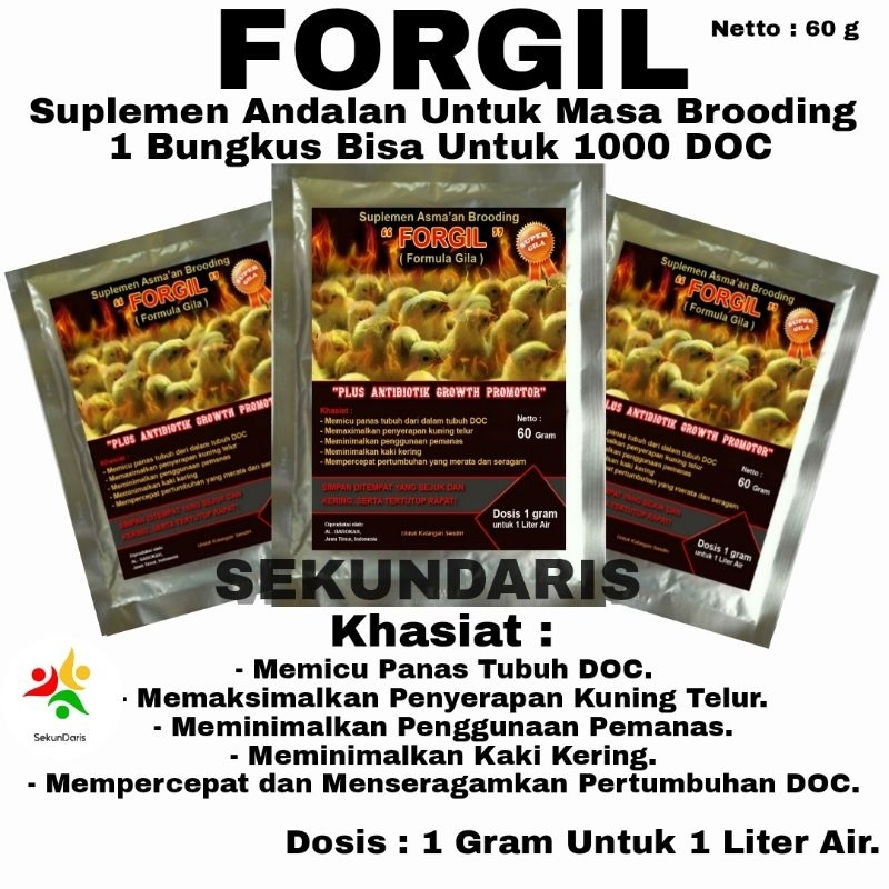 Jual VITAMIN ANAK AYAM - FORGIL - SUPLEMEN AYAM BROILER - OBAT AYAM ...