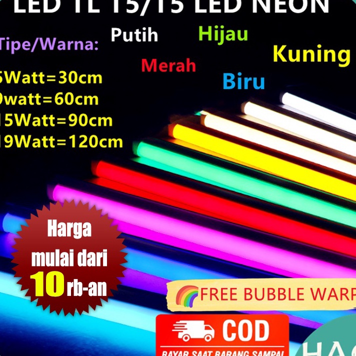 Jual DHFD3630 DISKON!!!!!!! Lampu TL Neon T5 LED 5/9/15/19W Tube Warna Warni/Lampu neon led ...