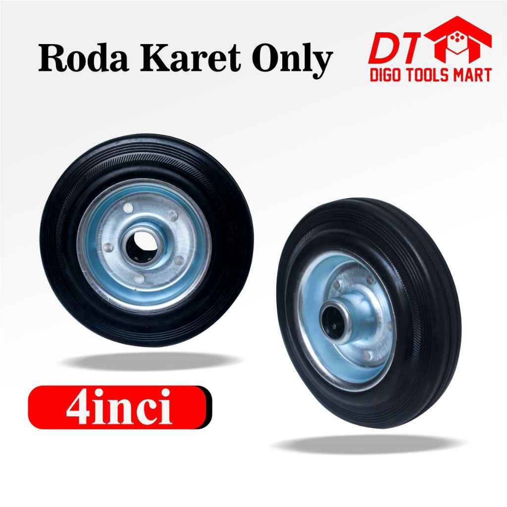 Jual Roda Karet Only 4 Inci Roda Troli Wheel Only 4" | Shopee Indonesia
