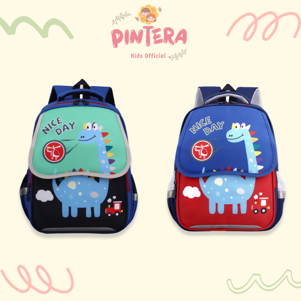 Jual Pintera - Tas Sekolah Anak Laki - Laki PAUD TK Ransel Dinosaurus ...