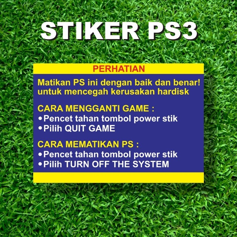 Jual Stiker Himbauan Peringatan Penggunaan Bermain PS3 dan PS4 yang ...