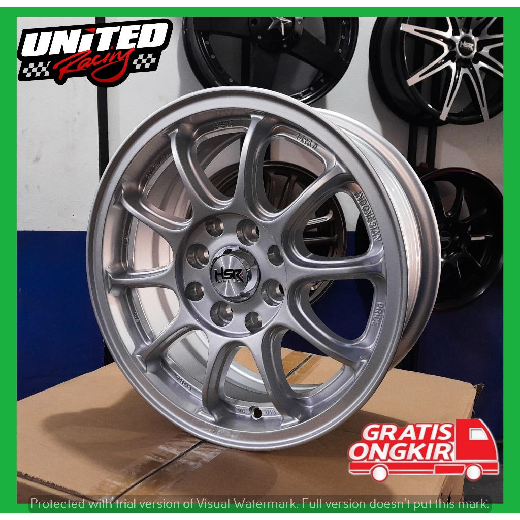 Jual VELG RACING RING 14 HSR FE03 UNTUK MOBIL WULING AIREV BRIO VISTO KARIMUN R14 GREY | Shopee ...