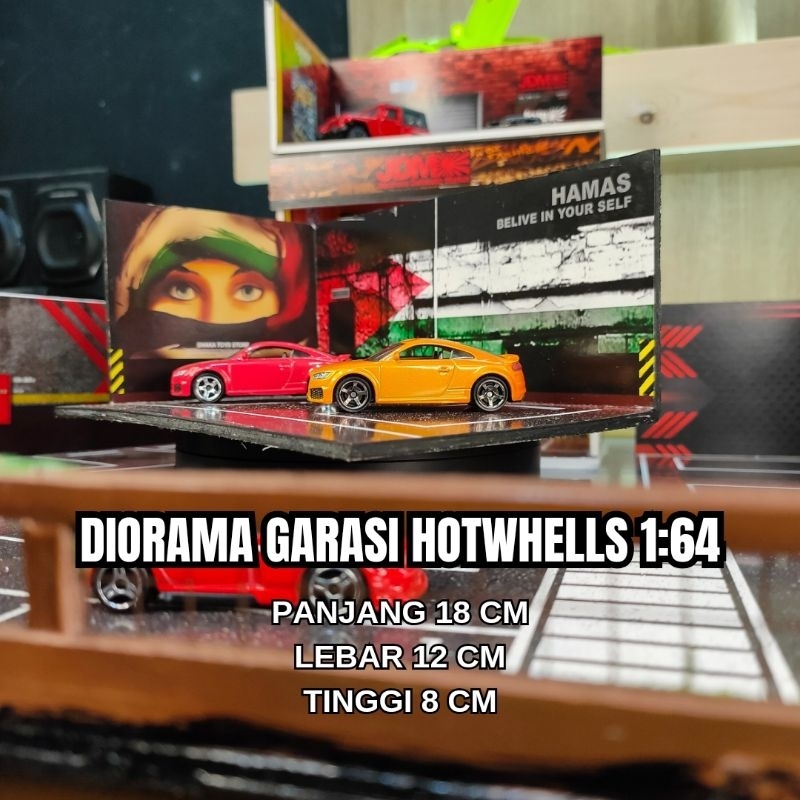 Jual Diorama Garasi Mobil Hotwheels atau Background foto untuk diecast ...