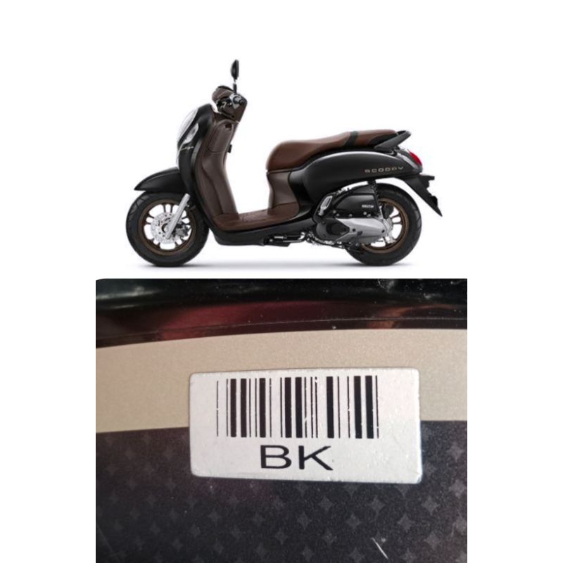 Jual Stiker Barcode body belakang (BK) warna hitam all motor honda ...