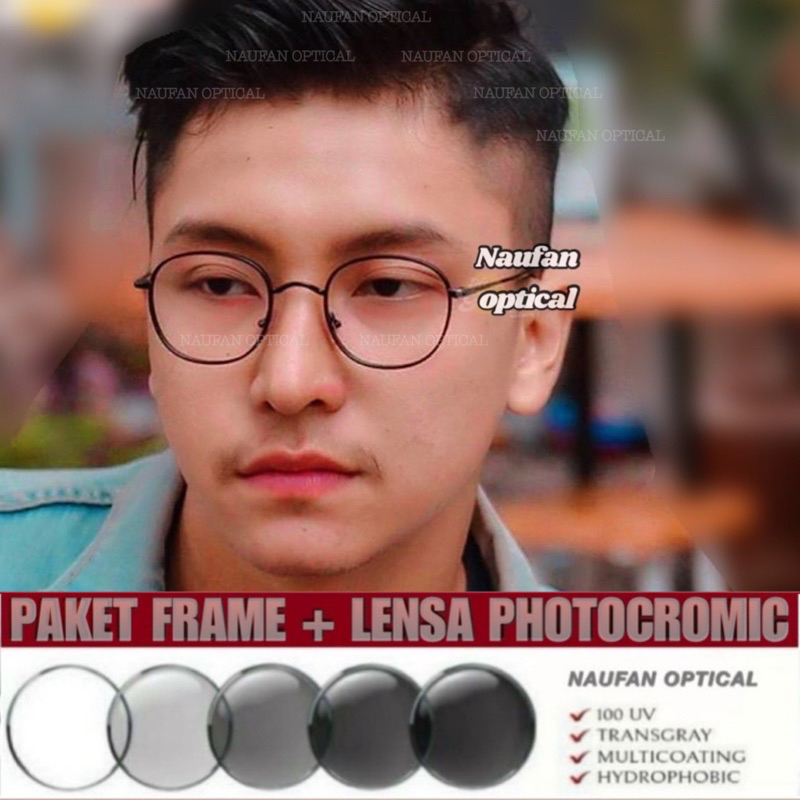 Jual Frame kacamata pria minus Photocromic antiradiasi | kacamata ...