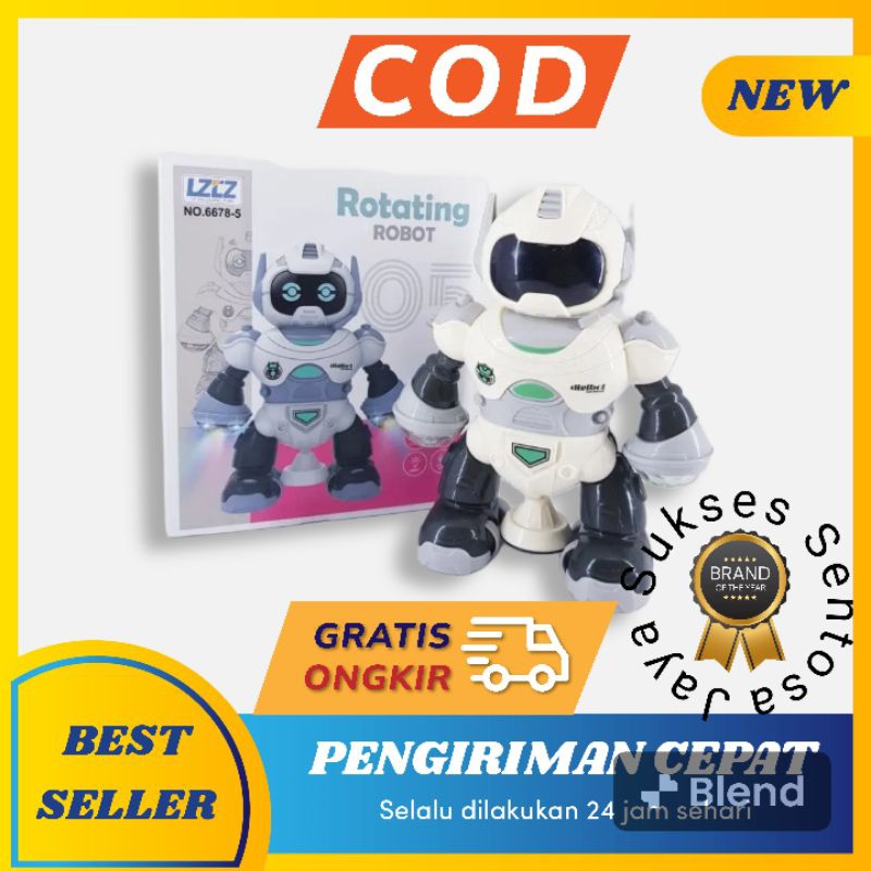 Jual Mainan Anak ROTATING ROBOT DIGIBOT Dancing Light & Musik 3D Light ...